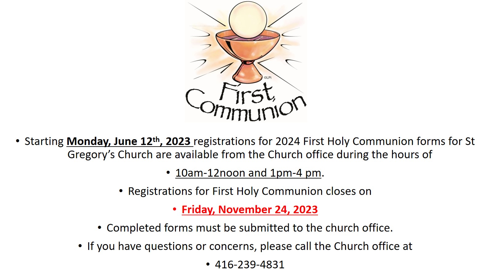 St. Gregory's Parish, Etobicoke - News Archive